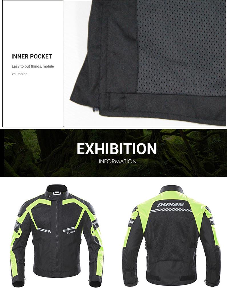 Buy DUHAN Motorcycle Jacket Summer Men Moto Motocross Jacket Protective ...