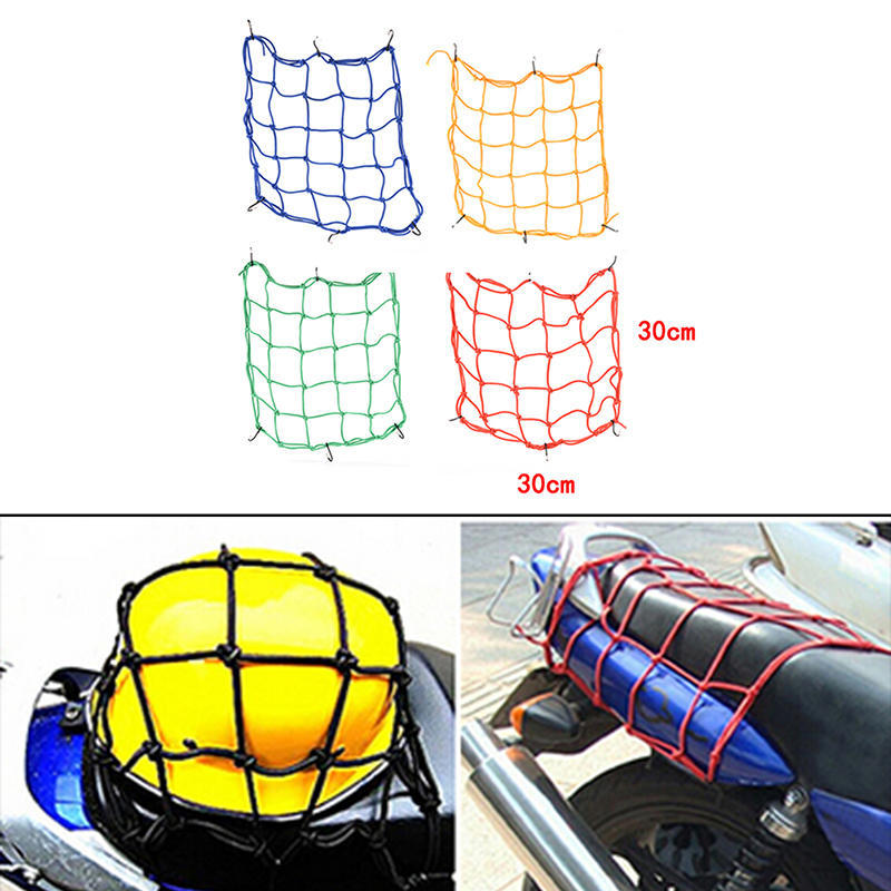 Buy 30X30Cm Motorcycle Bike Bungee Tank Helmet Web Cords Mesh Cargo Net ...