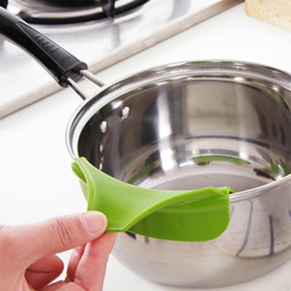 Buy Pots Pans Rim Leak-proof Kitchen Silicone Funnel Kitchen Tools ...