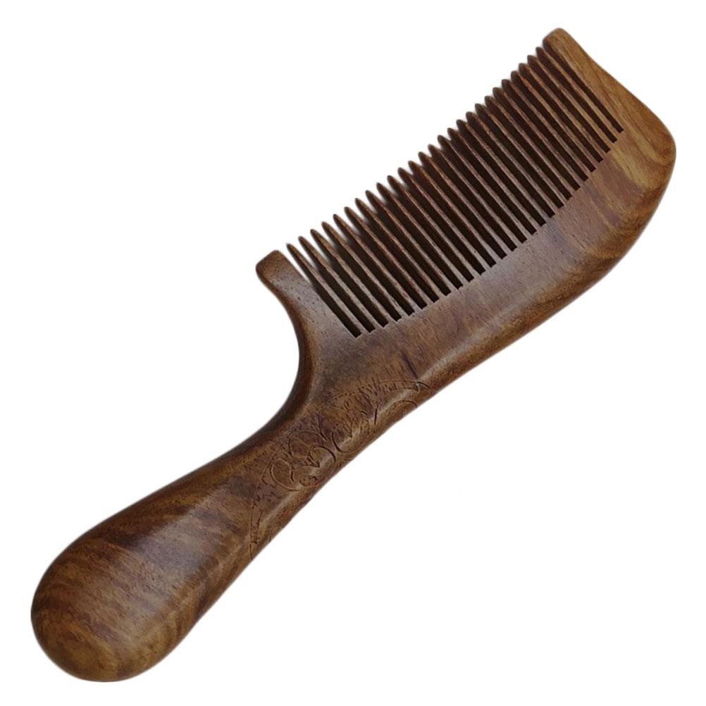 Buy Wooden Hair Comb Round Handle Hair Comb Small Large Size Comb for ...