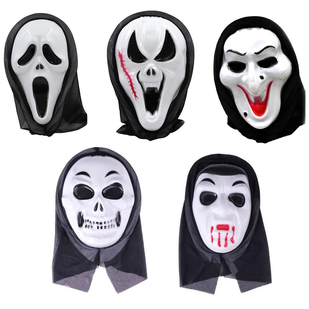 Buy Theme Party Ghost Face Screaming Movie Horror Face Shield Halloween ...