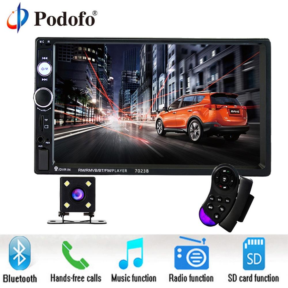 Podofo 2 Din Car Radio HD Car MP5 Player Digital Display Monitor ...