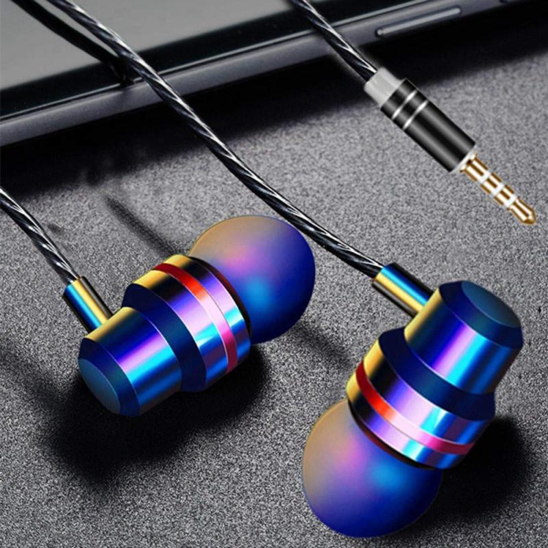 Buy In-Ear Earbud Headphones Heavy Bass Wired Headset Metal Earbud with ...