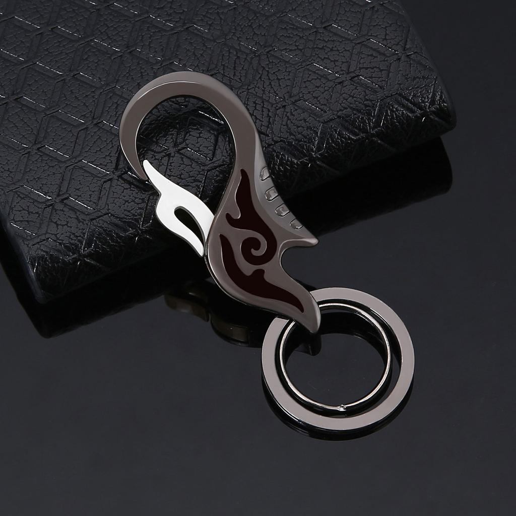 Buy Simple Flame Fire Keychains Metal Enamel Keyrings Flame Personality ...