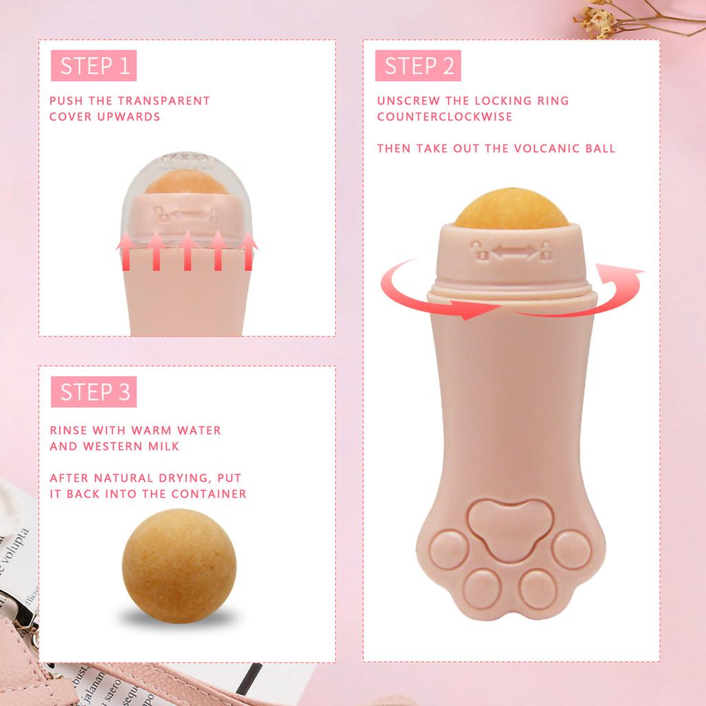 Cheap Roller Facial Oil-removing Massage To Clean Pores Volcanic Stone ...