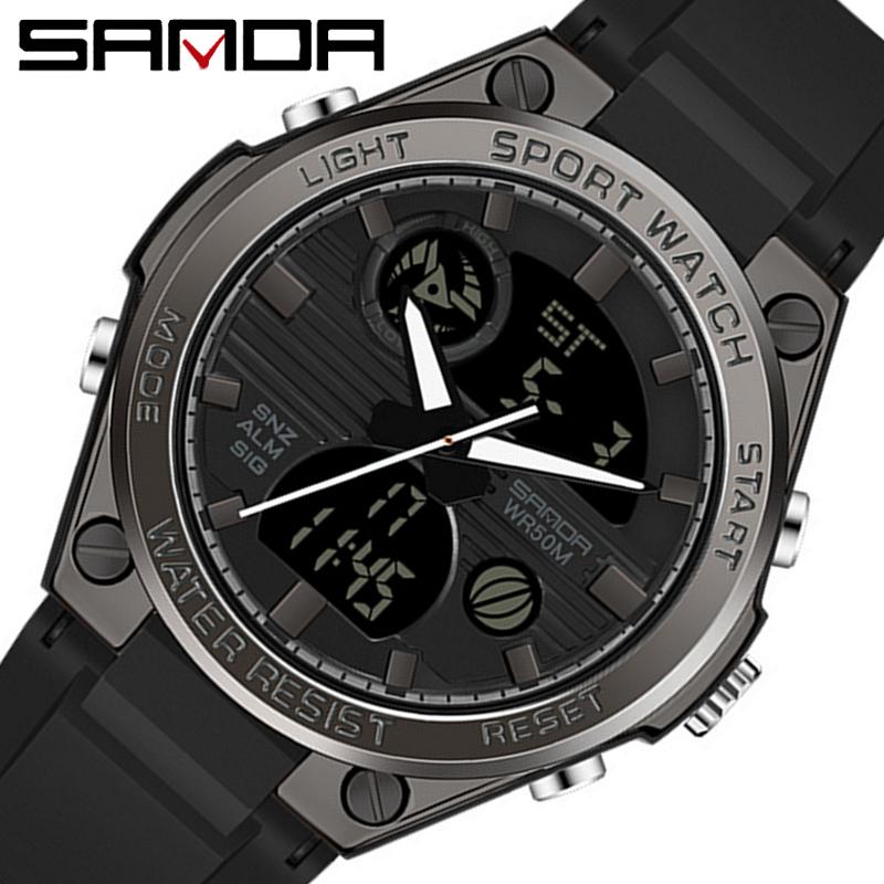 Купить SANDA Модные персонализированные мужские электронные часы Спорт ...