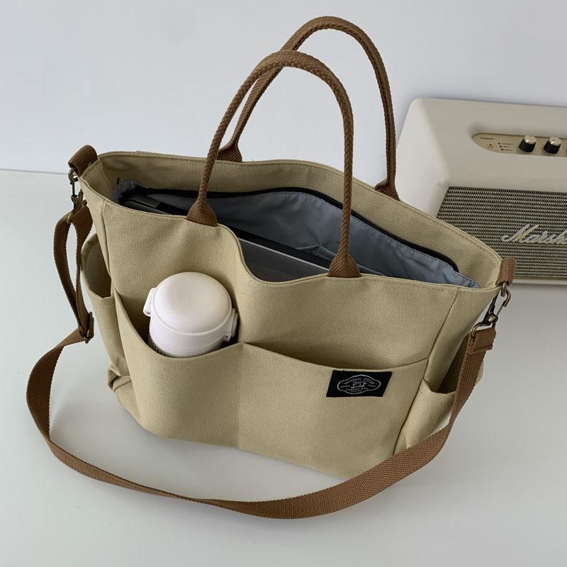 Buy Hylhexyr Women's Retro Large Size Bags Cotton Canvas Shoulder Bag ...