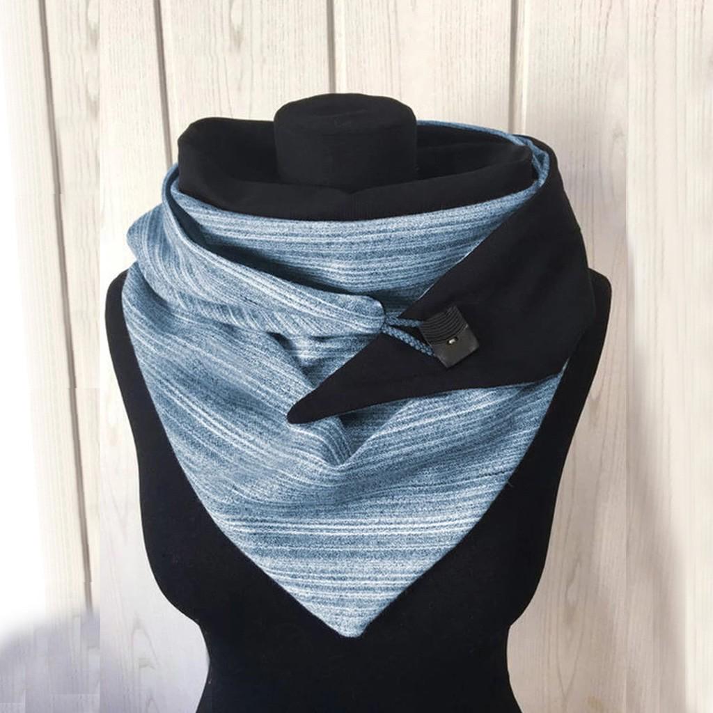 Buy Women Fashion Printing Button Wrap Soft Warm Scarves Shawls at ...