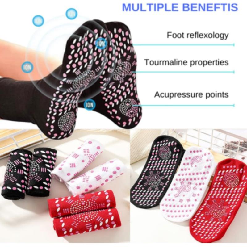 Cheap 1/6Pairs Tourmaline Slimming Health Sock Elastic Thermal Self ...