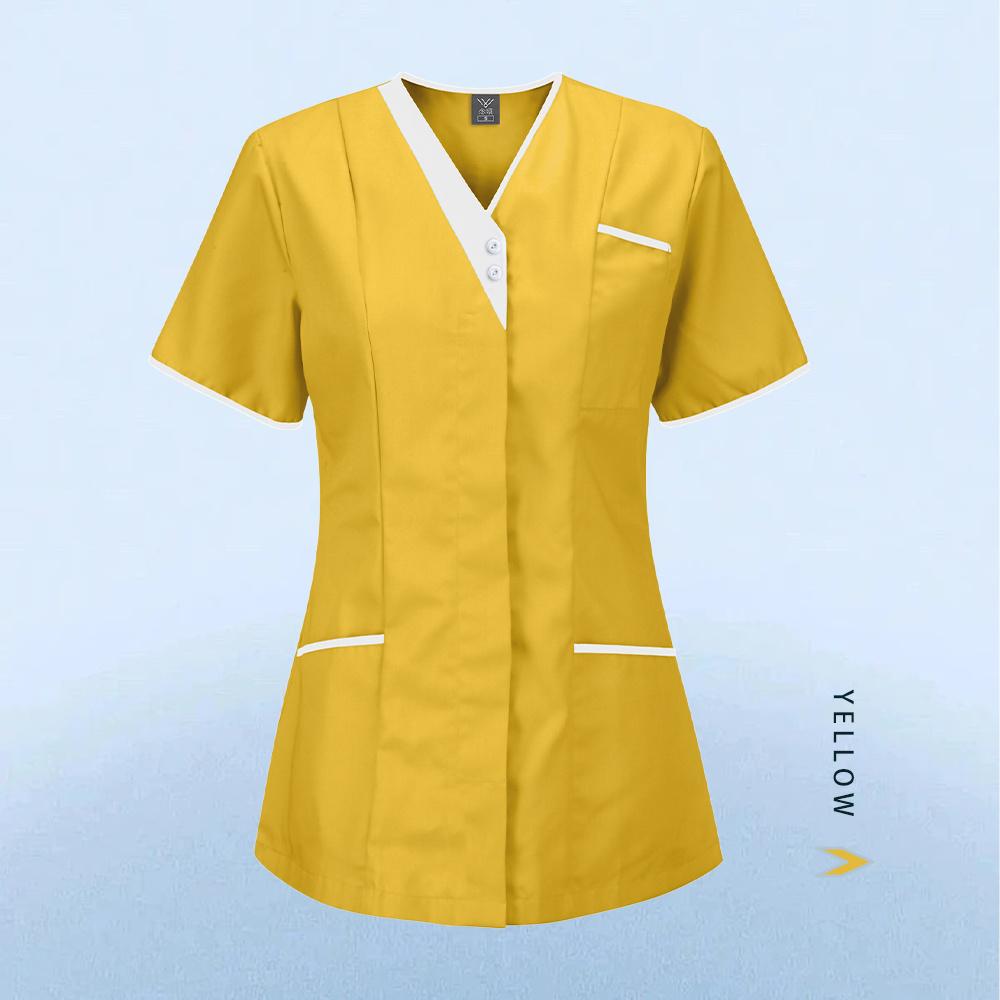 Cheap Pharmacist Dentist Veterinary Nurse New Tops Fashion Slim Beauty Salon Scrub Clothes Spa ...