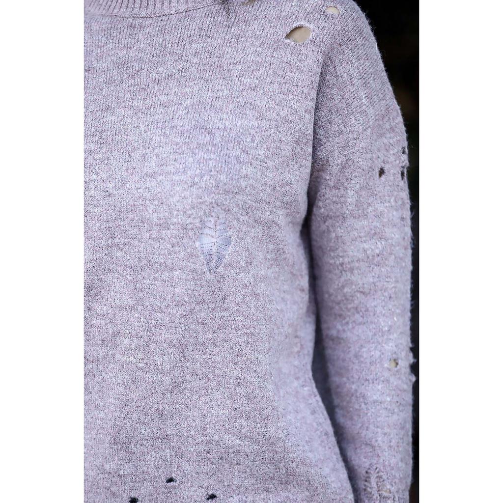 Buy Rose Women's Sweater With Torn Pattern at affordable prices — free ...