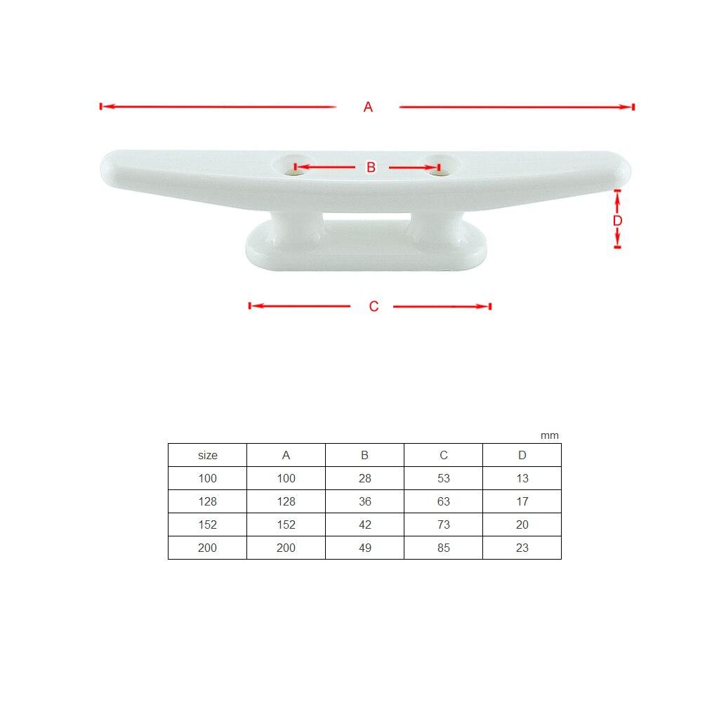 Buy Nylon Low Flat Cleat Open Base Cleat With 2 Screws Marine Boat ...