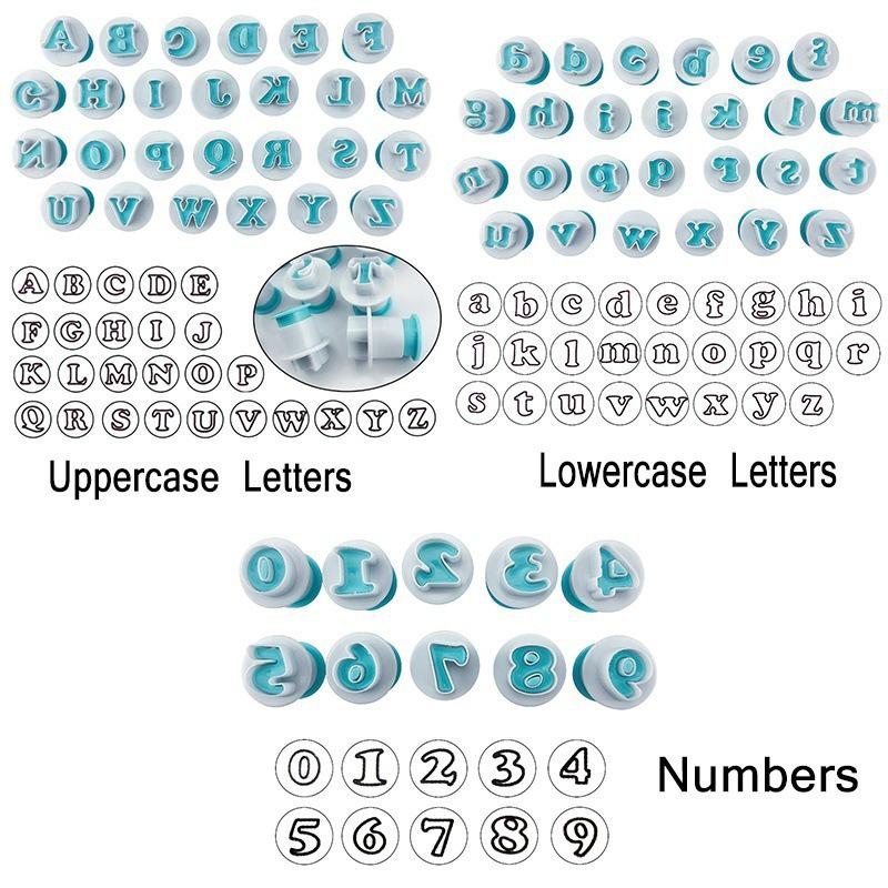 26 Uppercase and Lowercase Alphanumeric Biscuit Spring Press Mold ...