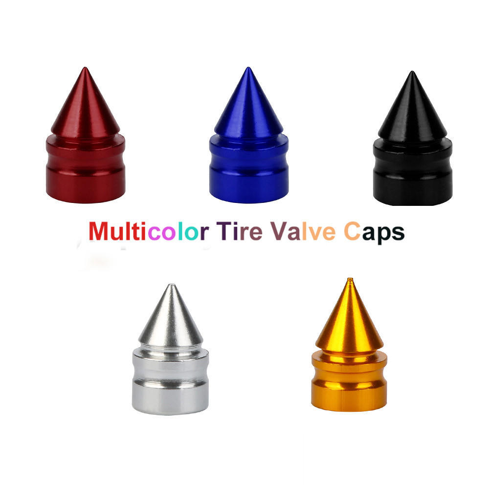 4x Aluminum Bullet Car Truck Air Port Covers Tire Cone Rim Valve Wheel ...