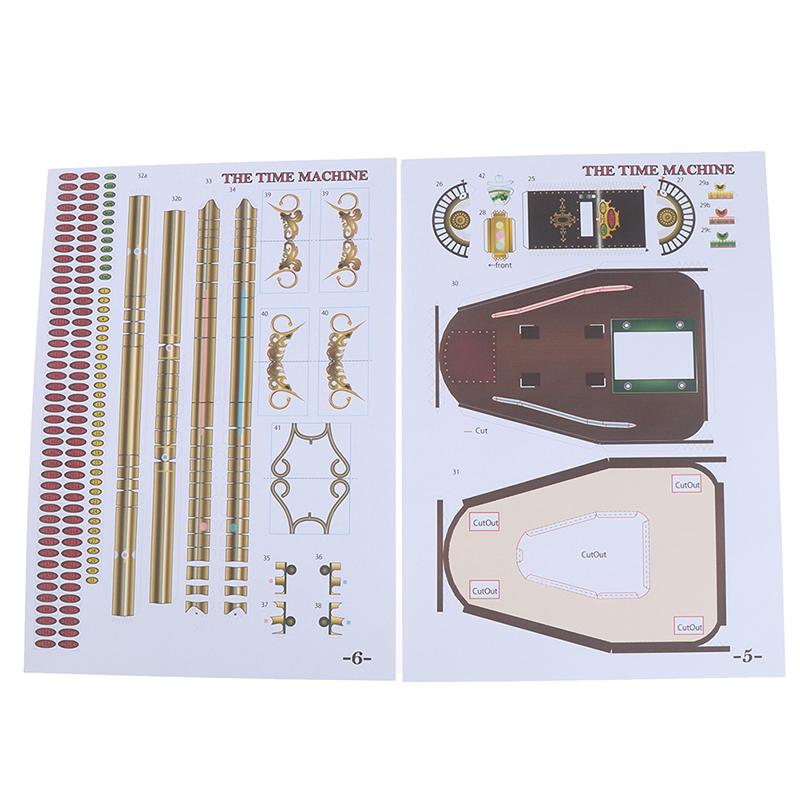 Time Machine Paper Model Puzzle Student Handicraft Course Diy Fan Gift ...
