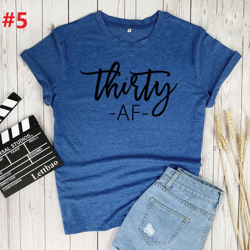 Thirty Af 90S Graphic T-Shirt Harajuku Women Men Ullzang T-Shirt Grunge ...