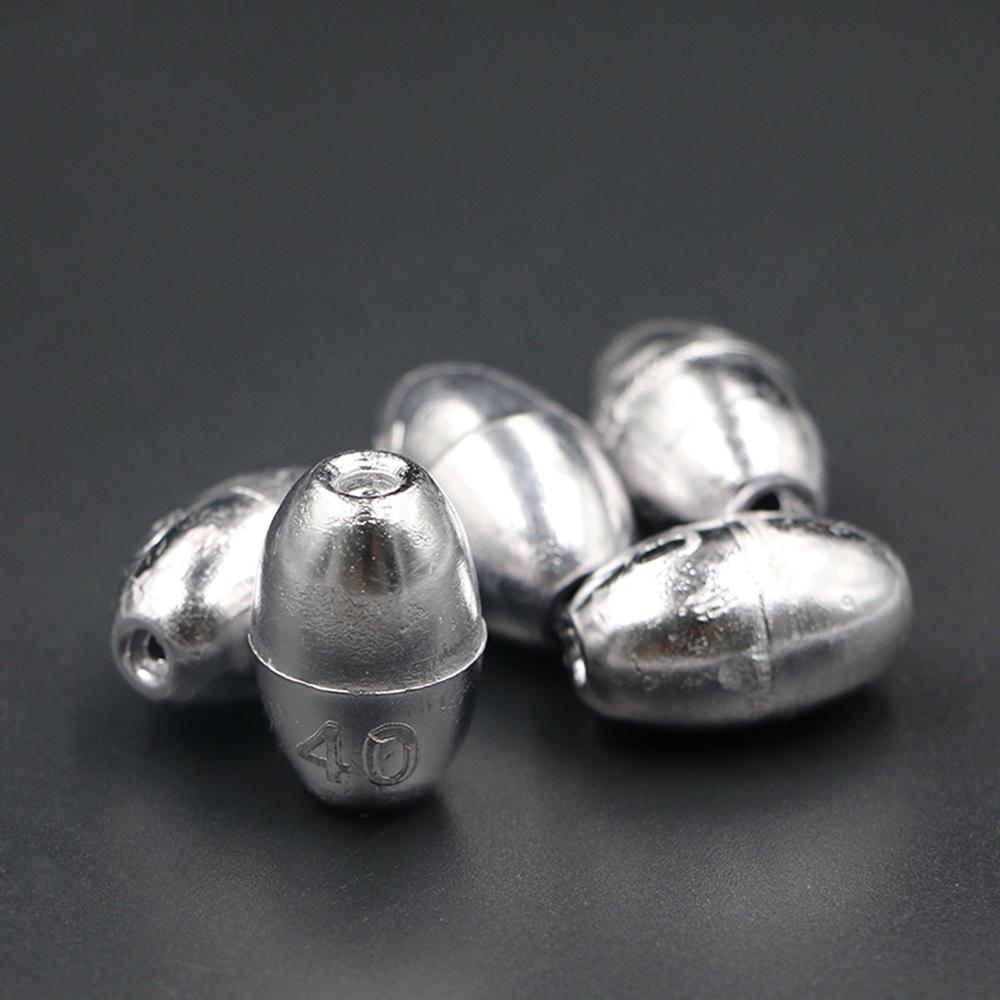 50pcs Olive Shape Sinkers Pure Lead Making Fishing Sinker Sports ...