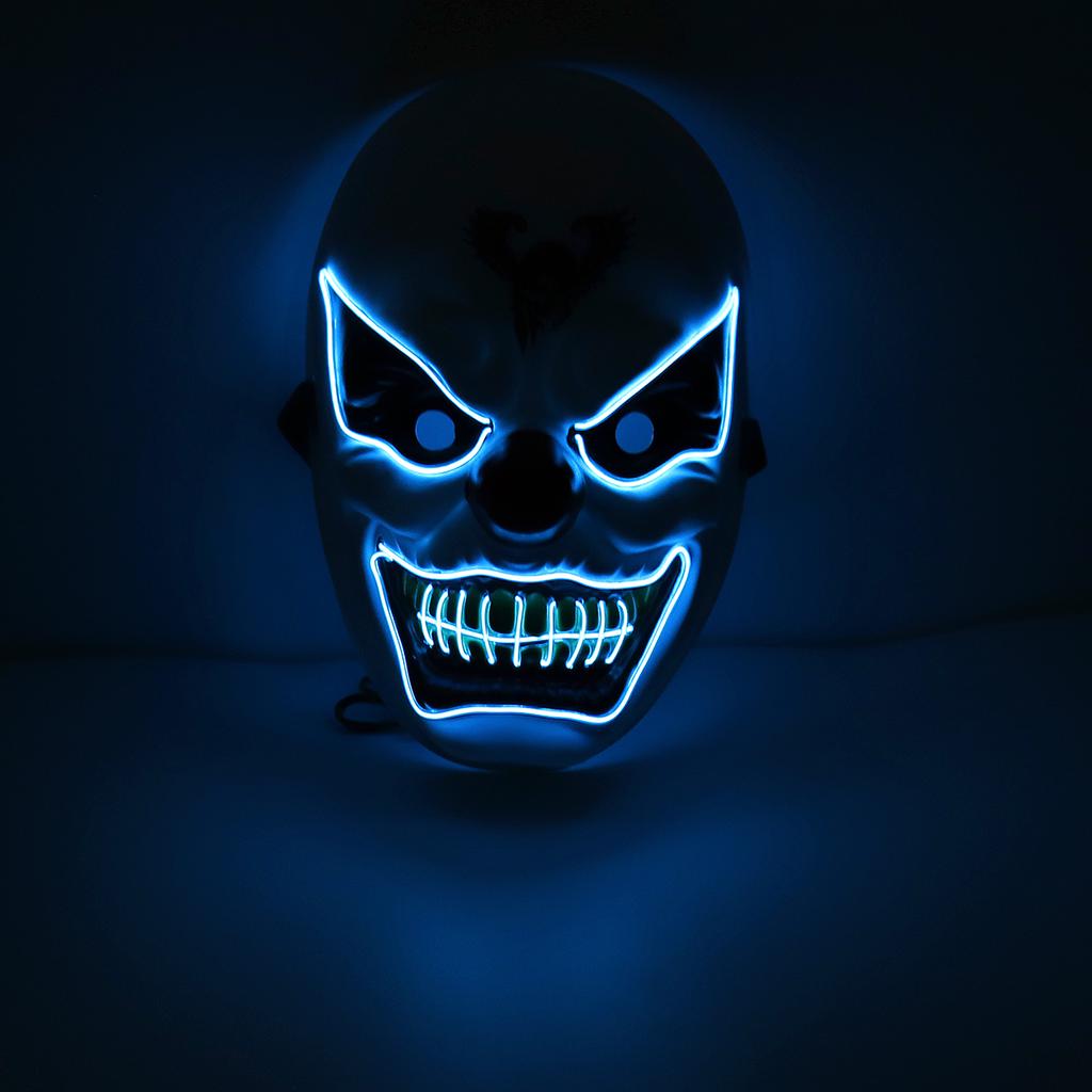 Buy Halloween EL Wire Mask Cary Mask Cosplay Led Light Up 4-Modes ...