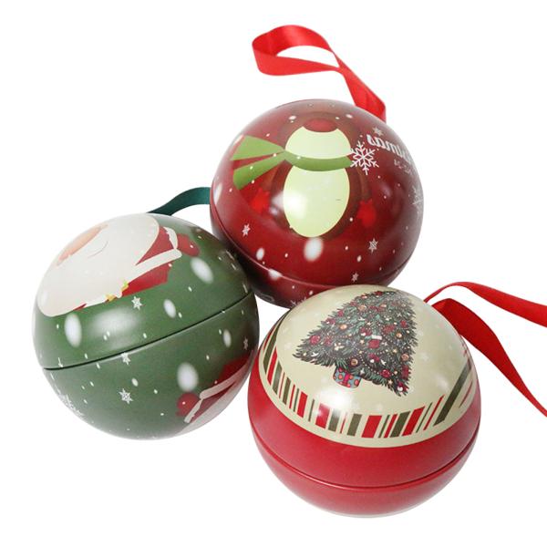 Buy 3pcs Round Candy Box Portable Candy Container Round Ball Box ...