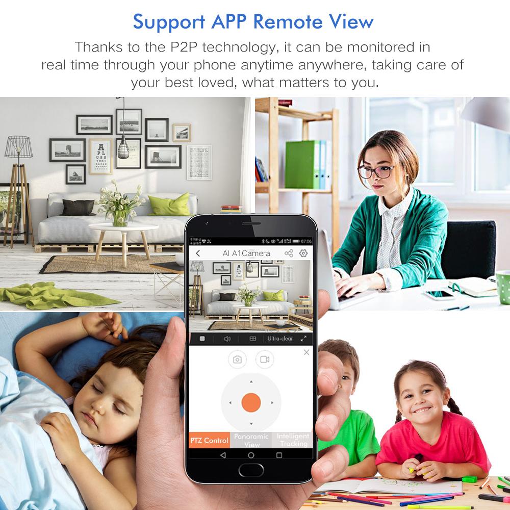 Buy YOOSEE 2K Robot PTZ Wifi IP Camera Surveillance Smart Home AI Human ...