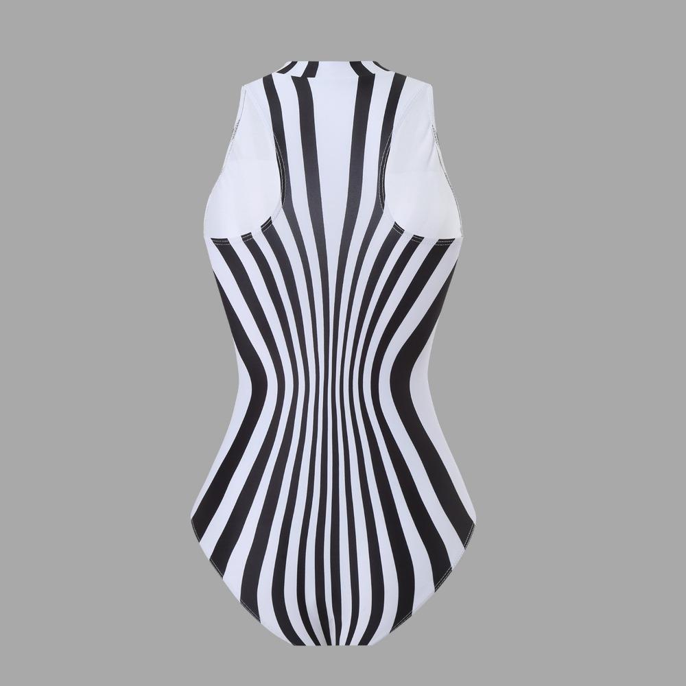 Цельный сексуальный купальник с высокой талией, женский тонкий и ...