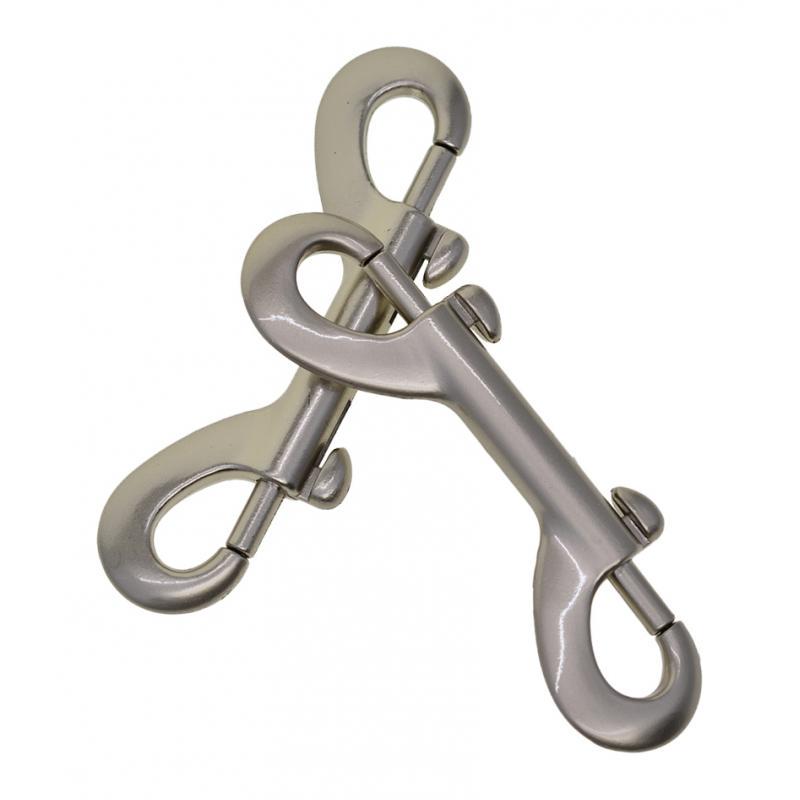 Buy 2pcs Double End Gate Snap Hook Key Holder Alloy Clip Keychain at ...