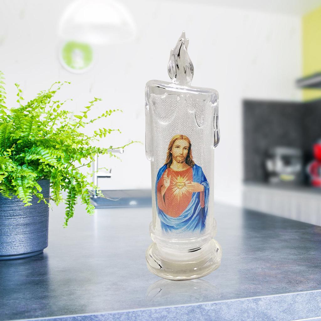 Cheap Jesus Candle Lamp Led Christ Tealight Pillar Light for Home ...