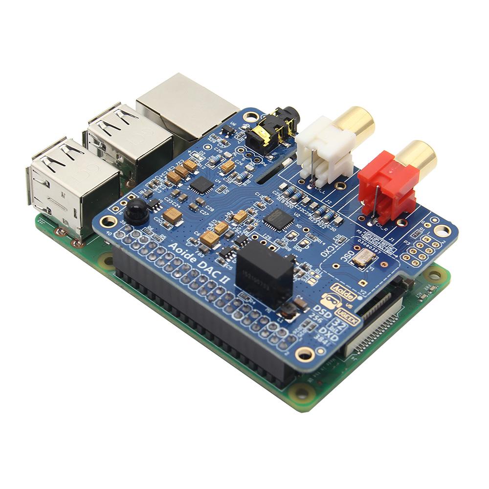 Buy Raspberry Pi 3B+/3B/2B DAC II ES9018K2M Hifi Audio Sound Card 32bit ...