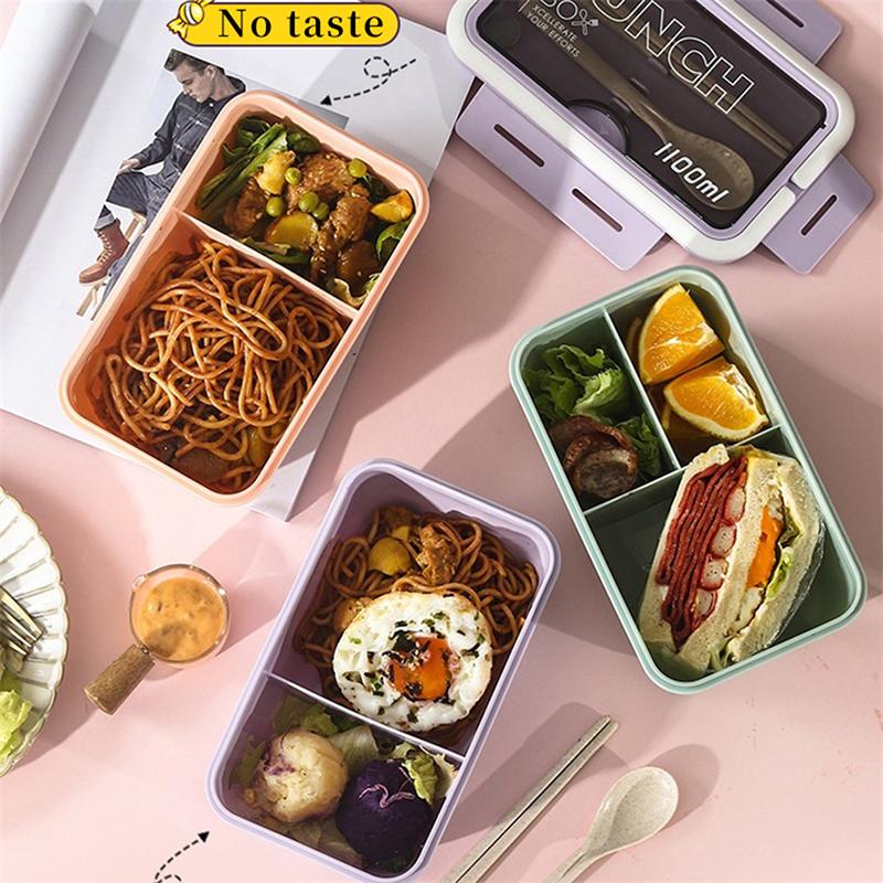 Buy Lunch Box Microwave Hermetic Bento Box W/Tableware Picnic Fruit ...