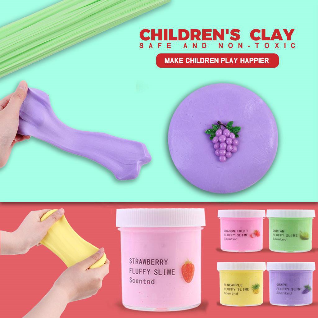 Buy [CS] DIY Slime Fruit Kit Soft Non-Sticky Cloud Slime Scented Toy ...