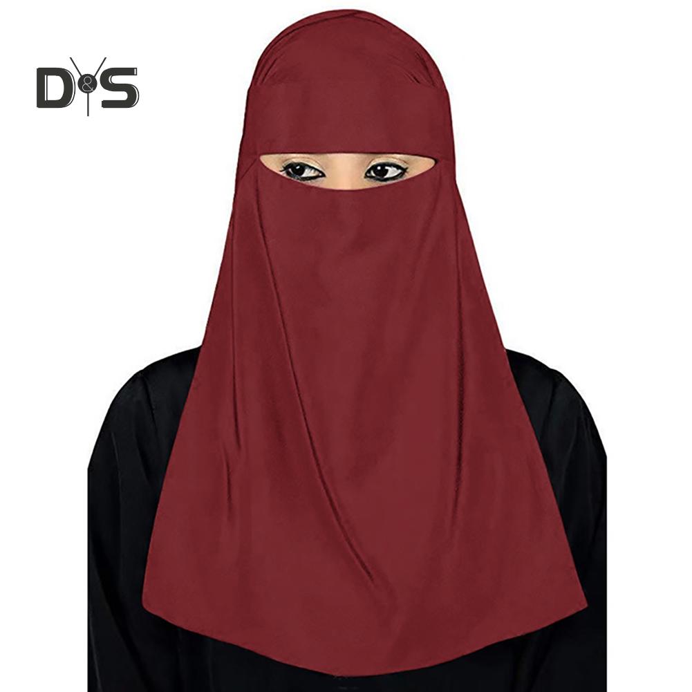 Buy DYS Arab Muslim Women Turban Hijab Niqab Veil Islamic Face Mask ...