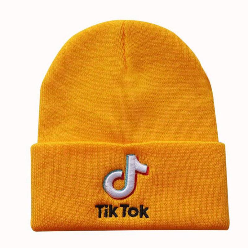 Buy Tik Tok Winter Warm Women and Men Beanie Pure Color Anti-dirty ...