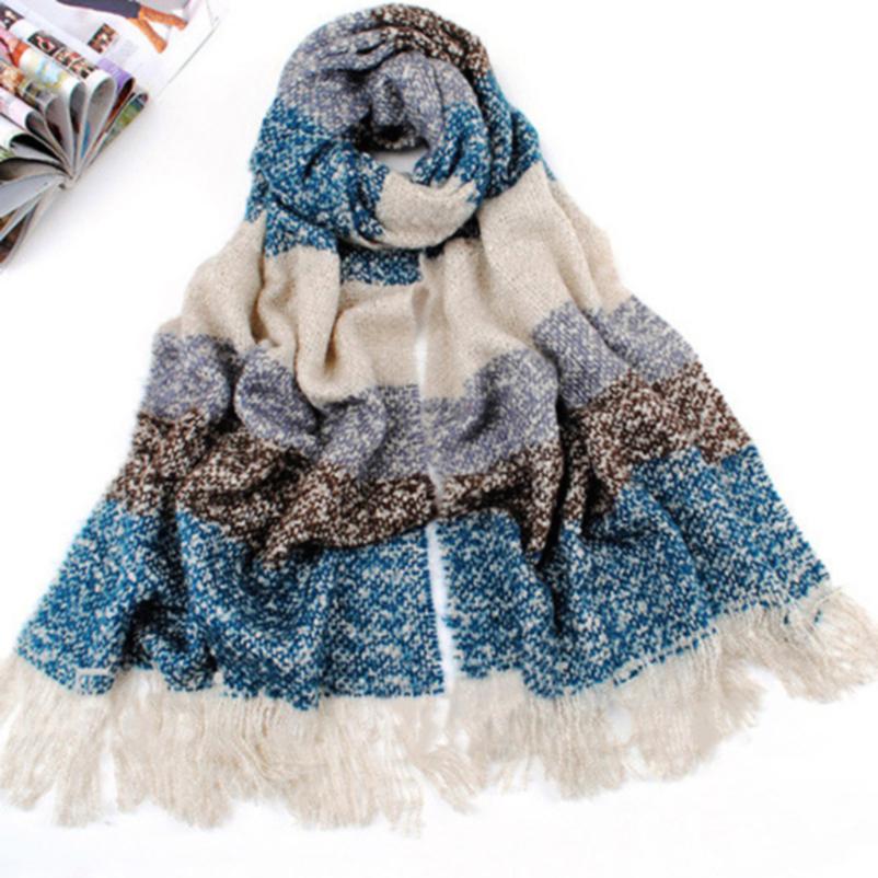 Autumn Winter Thicken Mohair Bufandas Fashion Casual Large Scarf Women ...