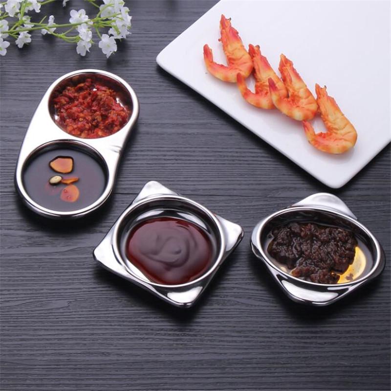 Buy Seasoning Dish Stainless Steel Sauce Vinegar Dinner Plates Sauce ...