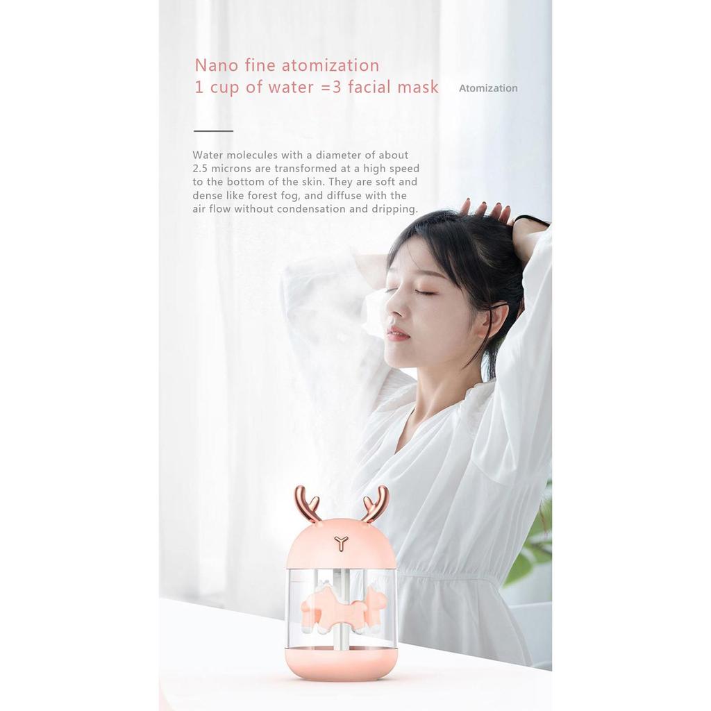 Buy Cute Carousel Humidifier, Cool Moisture Humidifier with LED Light ...