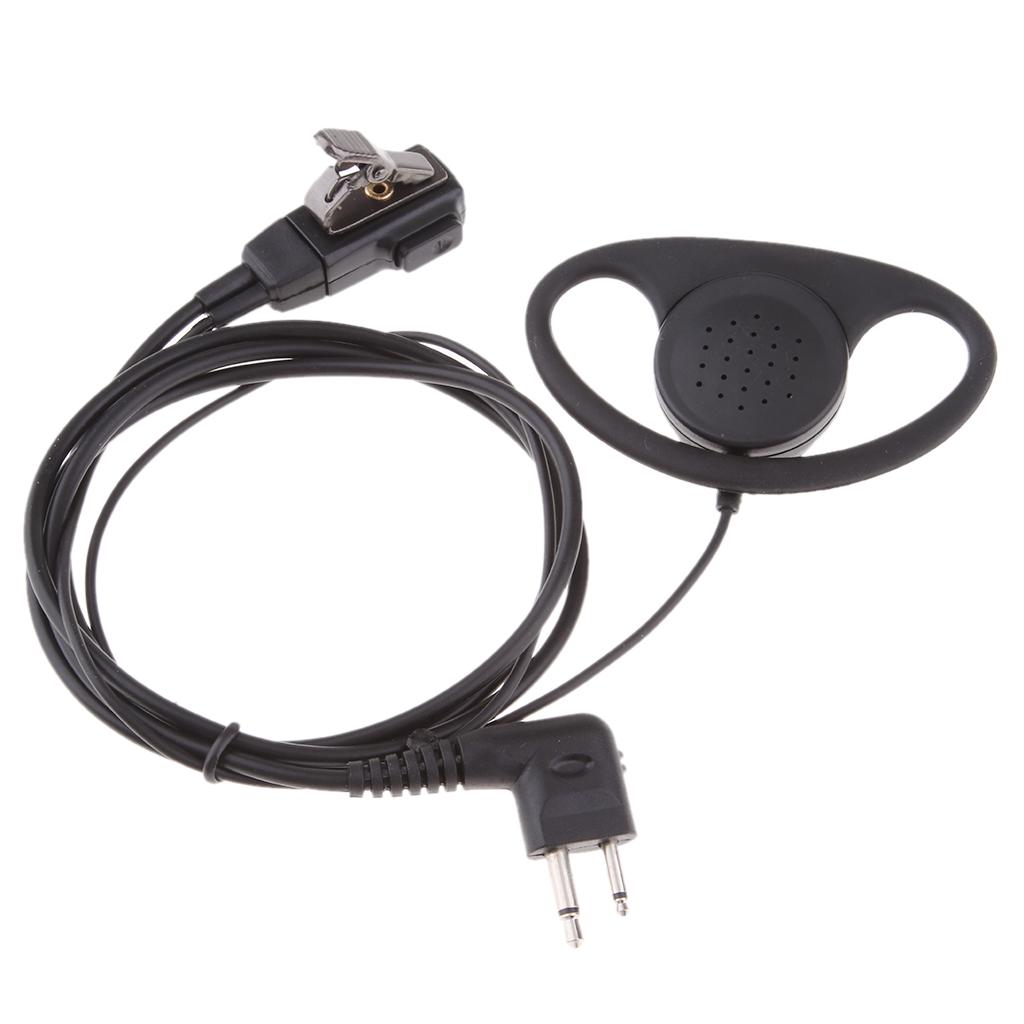 2Pcs 2Pin D Shape Earphone Headset Ear hook for Motorola Walkie Talkie ...
