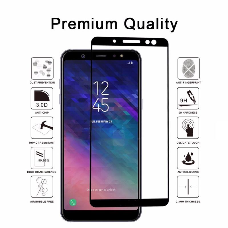 Buy Full Cover Tempered Glass For Samsung A6 2018 A600 FN Screen ...