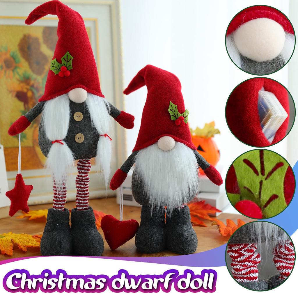 Buy Christmas Decoration Faceless Light-up Retractable Faceless Doll ...