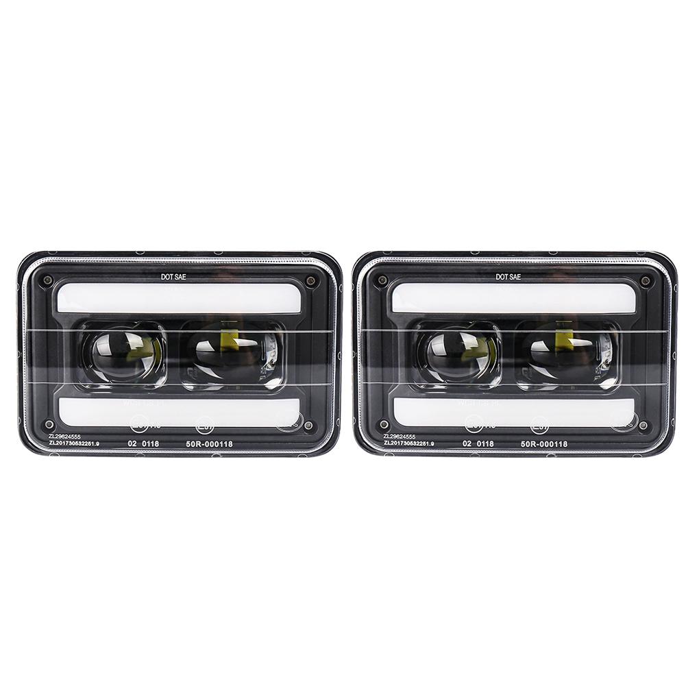 Cumpără Motorcycle Rectangular 4X6 Inch LED Headlight Projector High ...