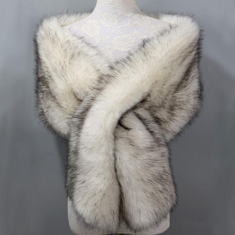 Buy Women Fur Capes Wedding Faux Fur Bolero Stole Shawl Wraps Bridal ...