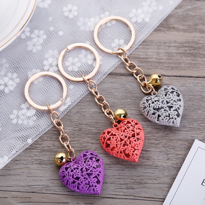Satın alın 1PC Charm Hollow Heart Decoration Key Chain Key Ring Fashion ...