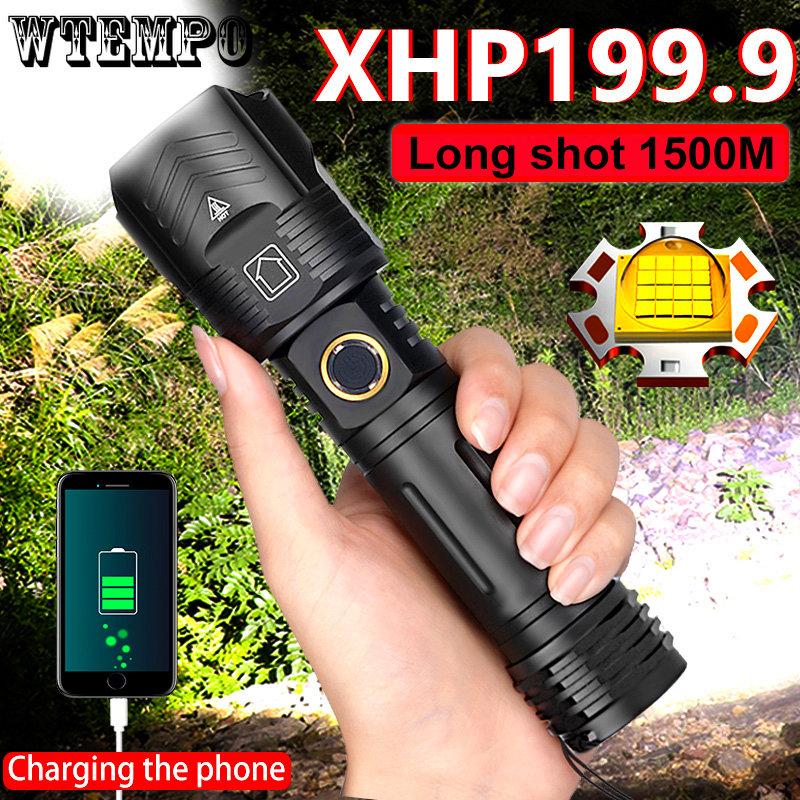 Cheap Powerful LED Flashlight 5200mAH USB Rechargeable High Lumens ...