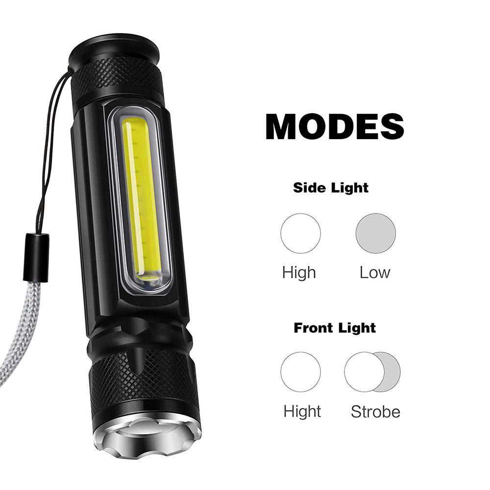 Buy 15000lm USB Rechargeable 18650 Flashlight T6 3Modes COB LED ...