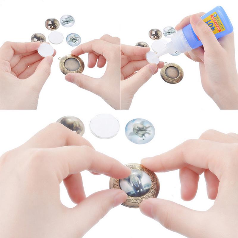 Buy 10PCS 8 10 12 14 16 18 20mm Round Clear Glass Gems Time Gem Patch ...