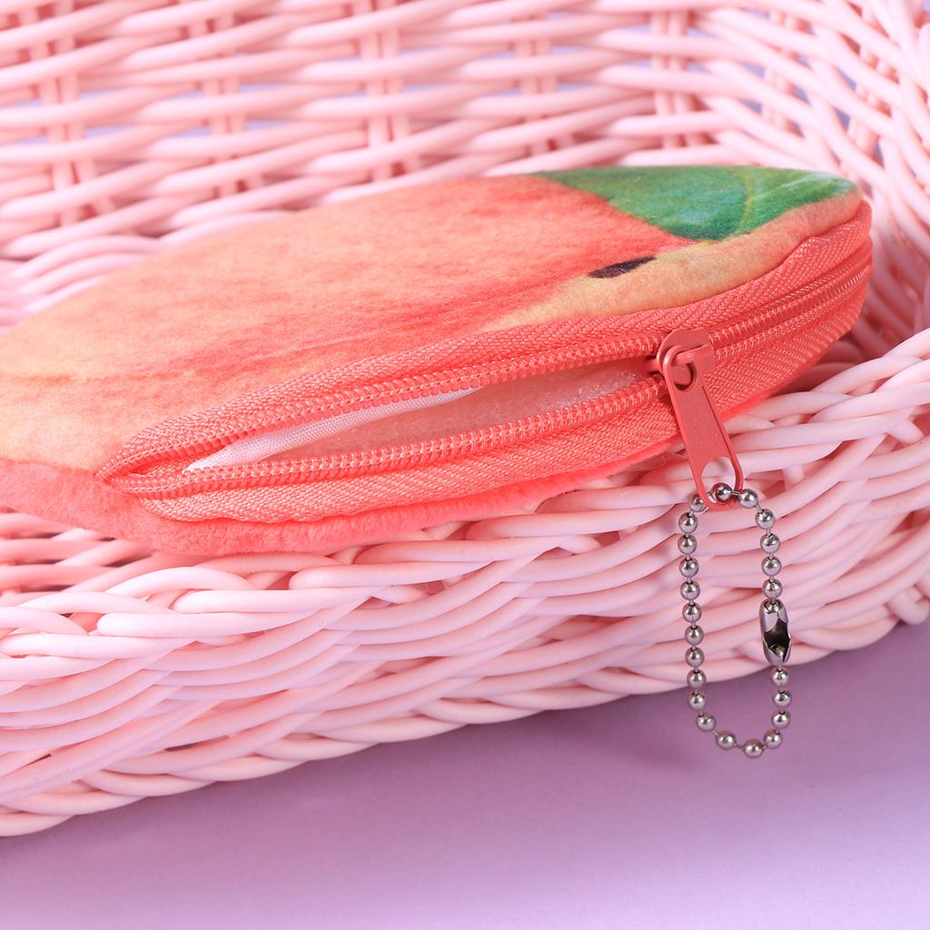 Buy 1 Pc 3D Plush Mini Fuzzy Juicy Peach Fruit Novelty Cartoon Zipper ...