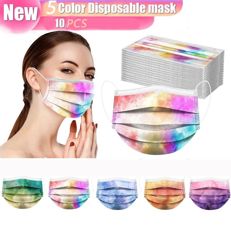 Buy Disposable Safety Face Mask Tie Dye Prints Personal Breathable ...