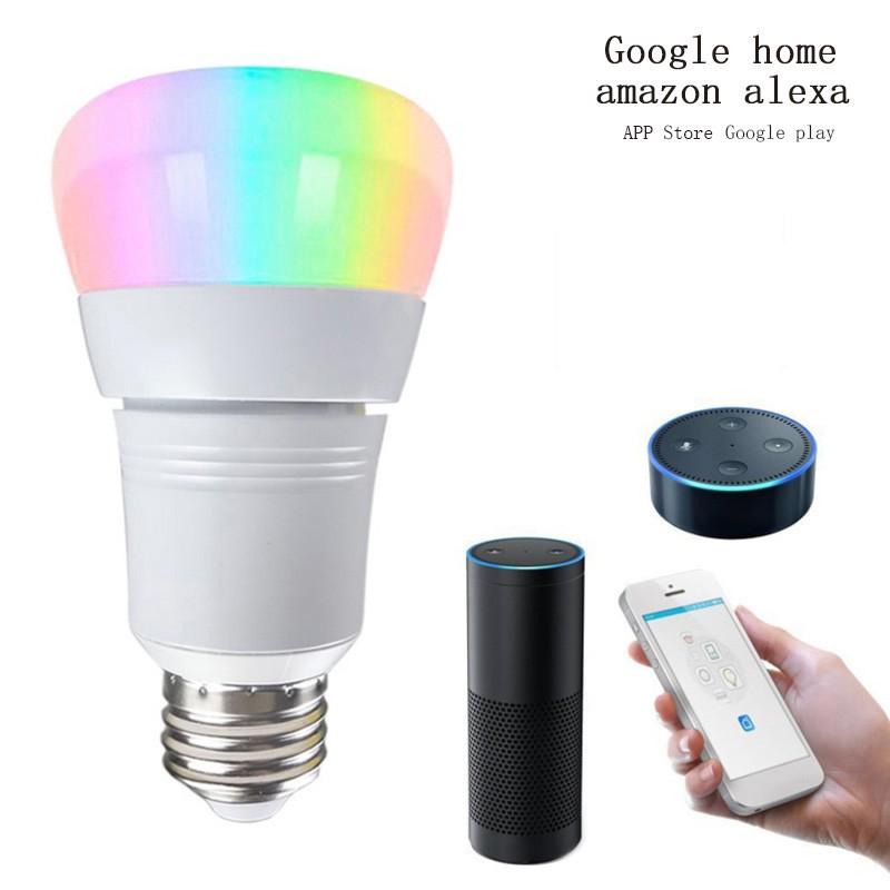 Buy Wifi Bulb Smart Bulb WiFi Remote Control Smart LED Bulb E27/B22 RGB ...