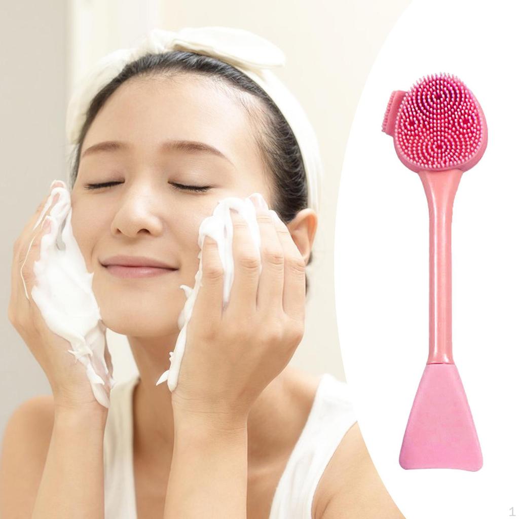 Buy Silicone Face Cleanser Massager Brush Double Ended, Easy to Grip ...