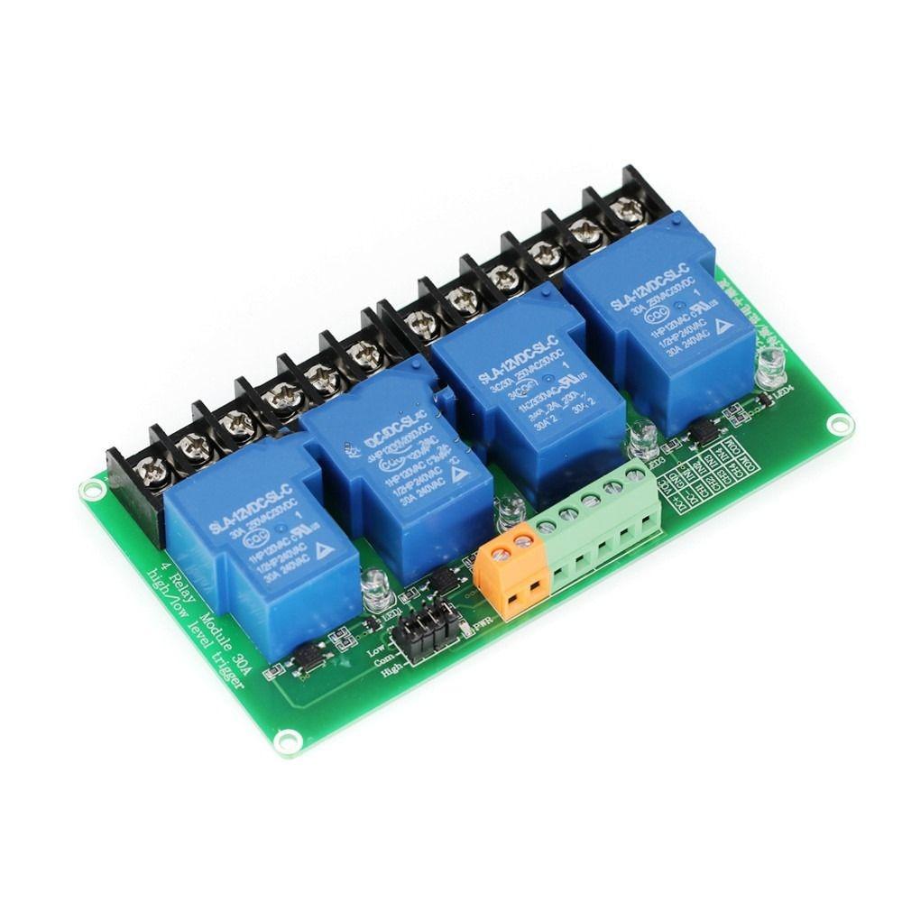 DC 12V Relay Module 30A 4 Channel Relay Module Level Trigger Smart Home ...