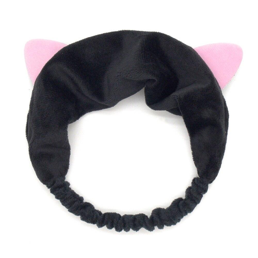 Buy Cute Panda Ear Coral Fleece Headband Women Makeup Shower Hairband ...
